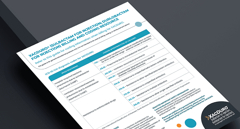 Resources | XACDURO® (sulbactam for injection; durlobactam for ...